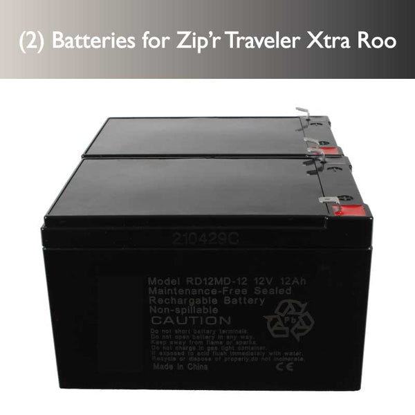 Batteries for Zip'r Traveler, Xtra, & Roo Mobility Scooters - Zipr Mobility